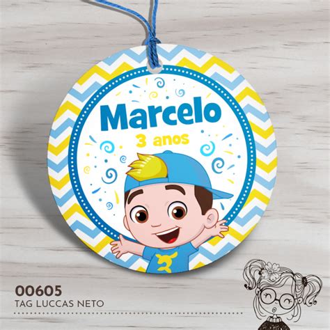Tag Redonda Luccas Neto 00605 Elo7 Produtos Especiais