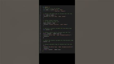 essential looping techniques in kotlin for while do while and foreach youtube