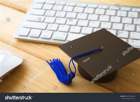 Graduation Cap On Computer Images Stock Photos Vectors Shutterstock
