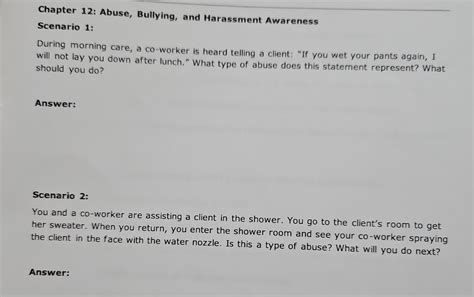 Solved Chapter 12: Abuse, Bullying, and Harassment | Chegg.com