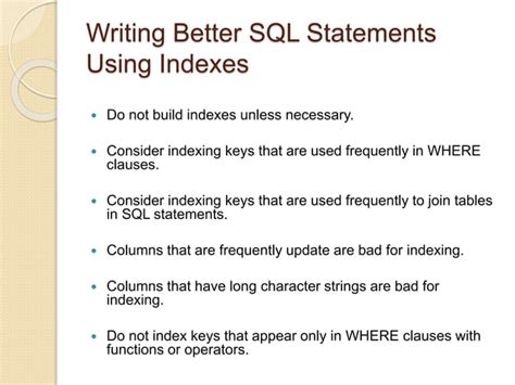 Oracle Db Performance Tuning Tips Pptx