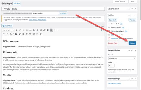 Free Wordpress Privacy Policy Template And Generator Pdf Word Eforms