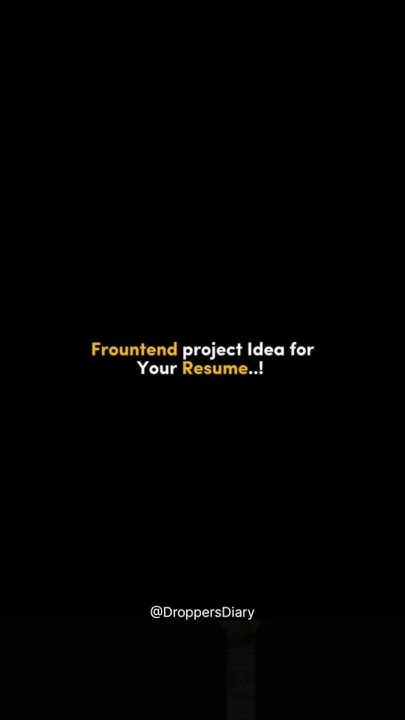 Frontend Project For Beginners Youtube