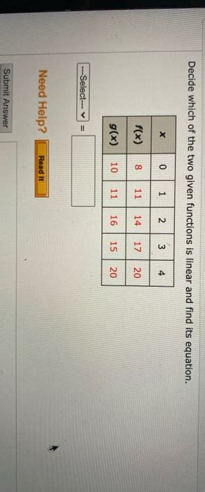 Solved Decide Which Of The Two Given Functions Is Linear And Chegg