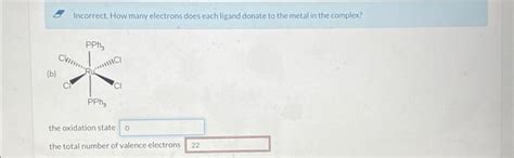 Solved For Each Of The Following Complexes Determine The