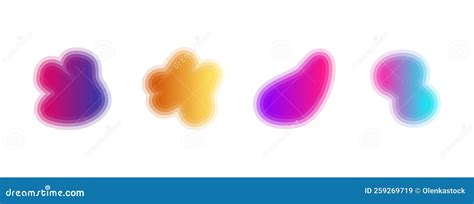 Gradient Liquid Blob Shapes Stock Vector Illustration Of Abstract