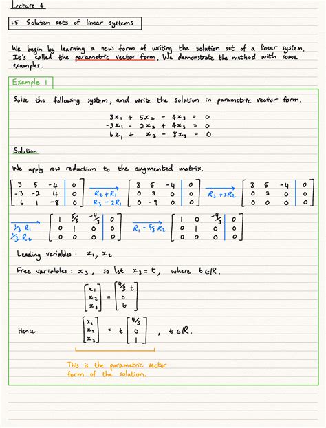 MTHS212 Lecture 4 Section 1 Lecture 4 Solution Sets Of Linear Systems We Begin By Learning A