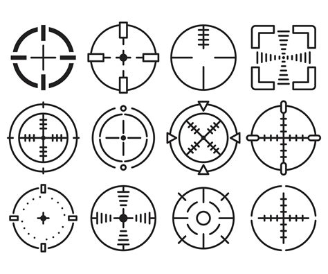 Crosshair Symbols Set 6798273 Vector Art At Vecteezy