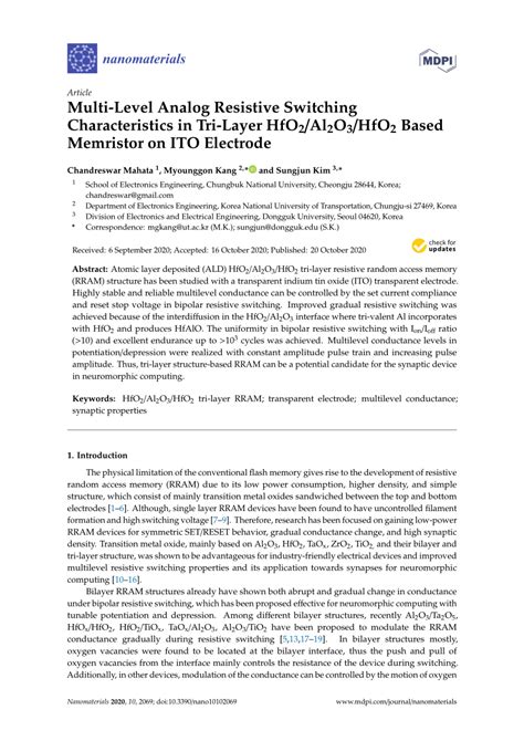 pdf multi level analog resistive switching characteristics in tri