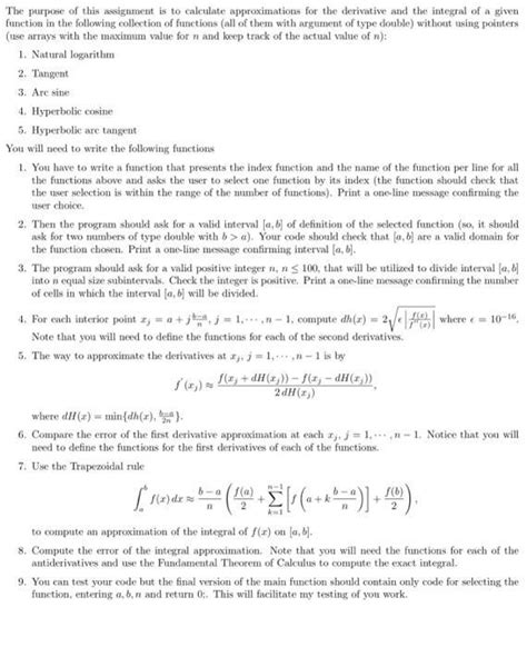 The Purpose Of This Assignment Is To Calculate