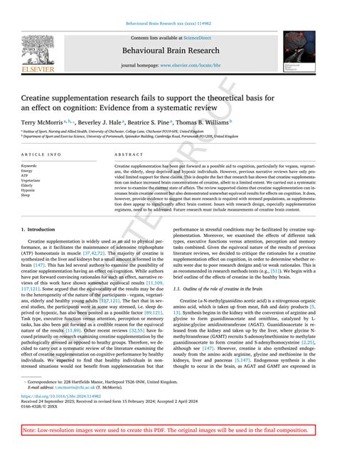 Pdf Creatine Supplementation Research Fails To Support The
