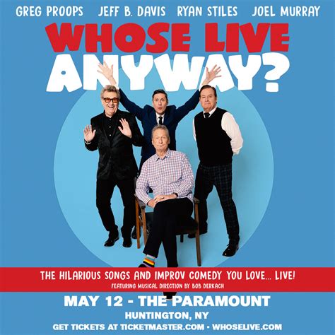 Whose Live Anyway” Starring Greg Proops Jeff B Davis Ryan Stiles And Joel Murray