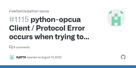 Python Opcua Client Protocol Error Occurs When Trying To Connect To Robot Controller Issue