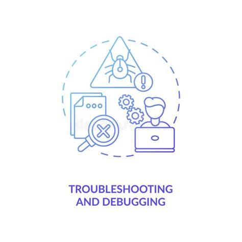 Troubleshooting And Debugging Concept Icon Stock Vector Illustration