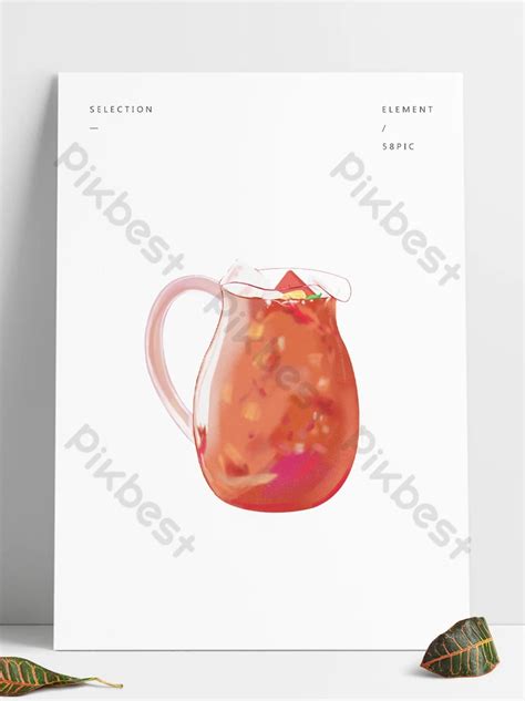 과일 차 식사 손으로 그린 요소 일러스트 Png Psd 무료 다운로드 Pikbest