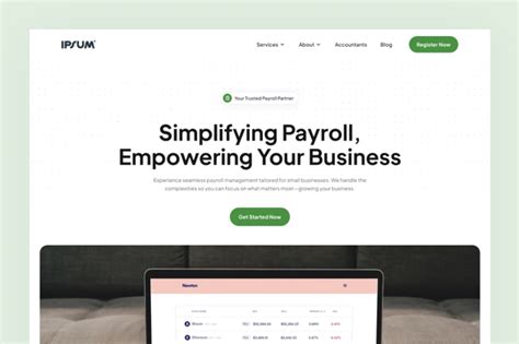 Payroll Landing Page Ux And Ui Kits Websites Ft Payment And Payroll Envato