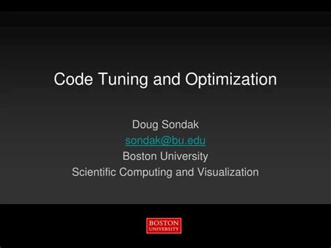 Ppt Code Tuning And Optimization Powerpoint Presentation Free