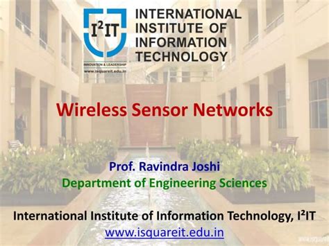 Introduction To Wireless Sensor Networks Wsn Pptx Computer Networking Computing