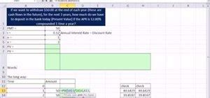 How To Calculate The Present Value Of Annuity In Microsoft Excel Microsoft Office WonderHowTo