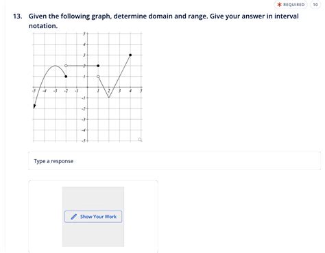 Solved 13 Given The Following Graph Determine Domain And