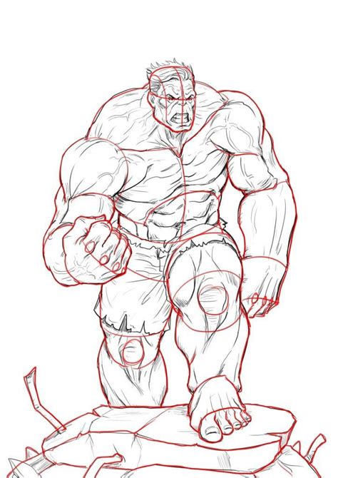 3 Ways To Draw The Hulk Realistic And Cartoon Style Improveyourdrawings Com Hulk Sketch