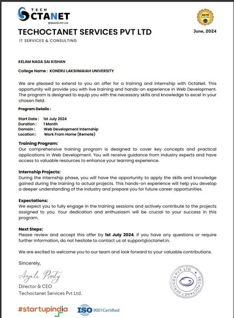 Naga Sai Kishan Kelam On Linkedin Octanet Webdeveloper Internship