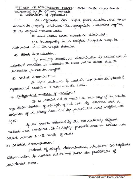 Methods Of Minimizing Errors Pdf