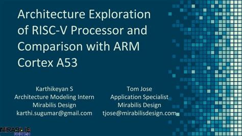Architecture Exploration Of Risc V Processor And Comparison With Arm Cortex A53 Pptx
