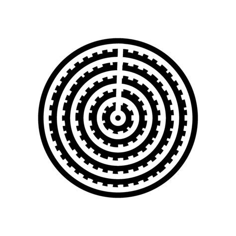 Feng Shui Compass Taoism Glyph Icon Vector Illustration 28220007 Vector