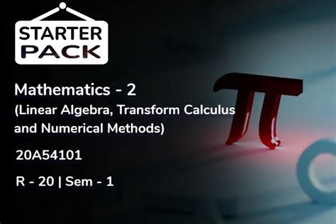 mathematics i calculus linear algebra starter pack