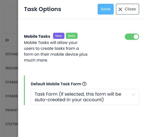 How To Set Up A Default Mobile Task Form Fastfield Mobile Forms Help Center