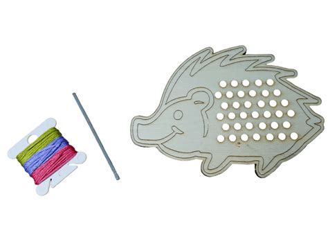 Wooden Threading Kit Hedgehog Folksy