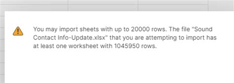 error importing excel file too many rows — smartsheet community