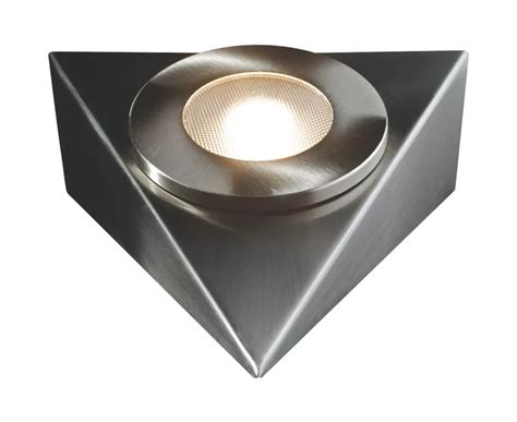 Robus Royal Triangular Led Cabinet Light Brushed Chrome 2 5w 210lm