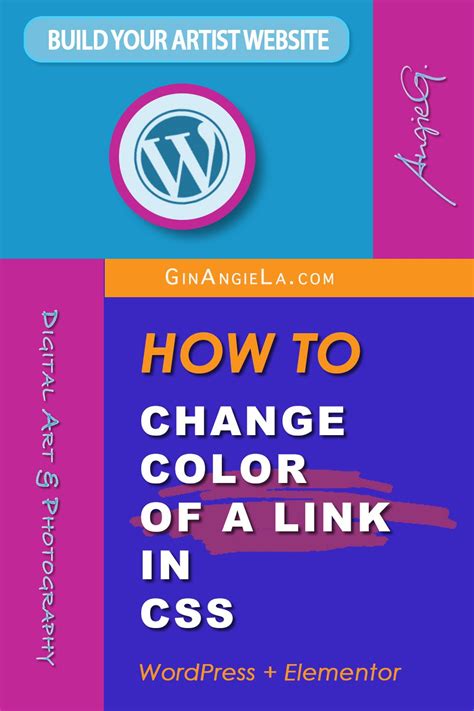 How To Change The Color Of A Link In CSS WordPress Elementor