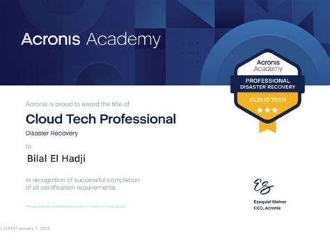El Hadji Bilal On Linkedin Cybersecurity Dataprotection Continuouslearning Acronis