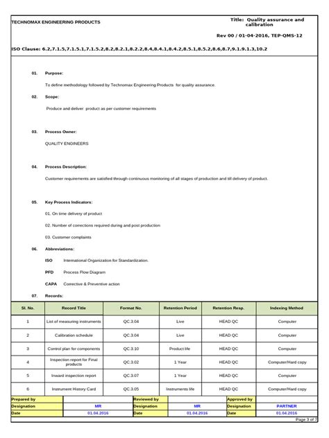 Quality Assurance And Calibration Pdf Quality Assurance Calibration