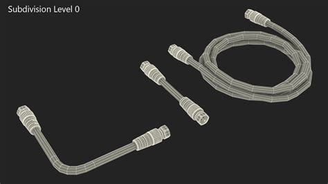 Coaxial Cable And Extender Set 3d Model 29 3ds Blend C4d Fbx