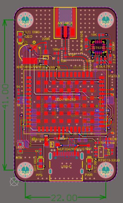 U Blox ZED F P Positioning Module Differential GPS RTK Positioning Platform For Creating And