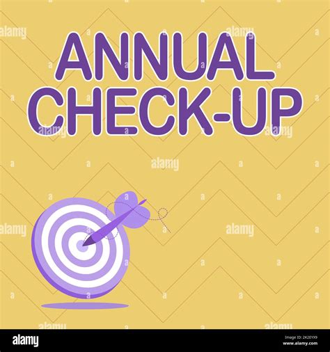 Conceptual Caption Annual Check Up Business Approach Yearly Evaluation And Examination Of
