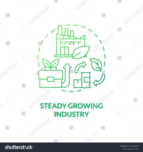 Steady Growing Industry Green Gradient Concept Stock Vector Royalty Free 2301404659 Shutterstock