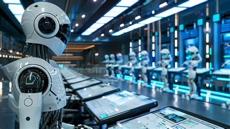 innovative technology center showcasing advanced robotics and computer systems for programming