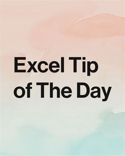 Fathima Sibila Jubin K On Linkedin Excel Tip Of The Day Mastering