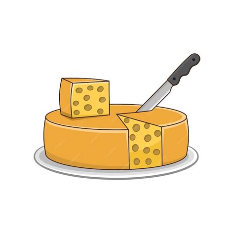 Premium Vector Cheese And Slicing Knife Vector Design