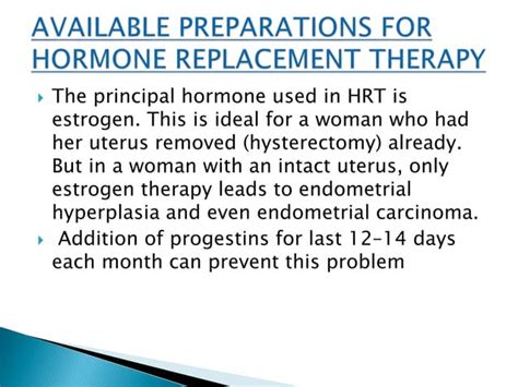 Hormone Replacement Therapy Hrt Pptx Menopause Endocrine And Metabolic Diseases