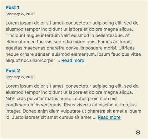 Latest Posts Appending Read More To The Excerpt Is Inconsistent With Some Default Themes