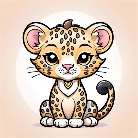 Adorable Cartoon Leopard Cub Free Download Ai Scribbles