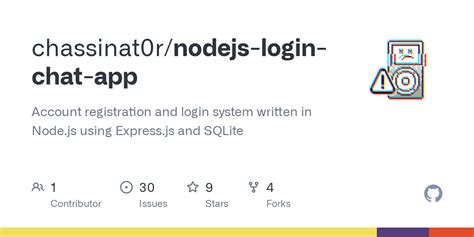 Github Chassinat0rnodejs Login Chat App Account Registration And