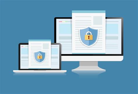 Concept Is Data Security Shield On Computer Desktop Or Labtop Protect Sensitive Data Internet