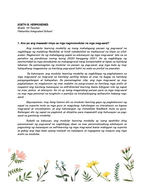 Modular Learning Modality Pdf